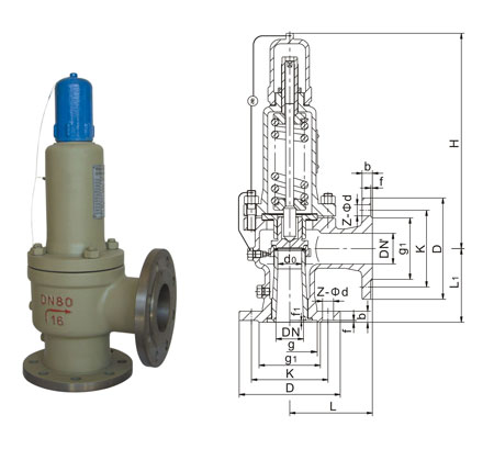 A41H-16/25/40C/P/R型弹簧微启封闭式安全阀-弹簧式安全阀 全启式安全阀 微启式安全阀-