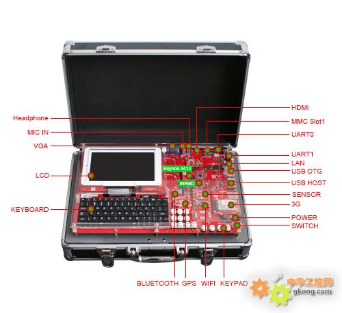 Cortex-A9嵌入式实验箱/4412教学实验箱-嵌入式实验箱 教学实验箱 实验箱-