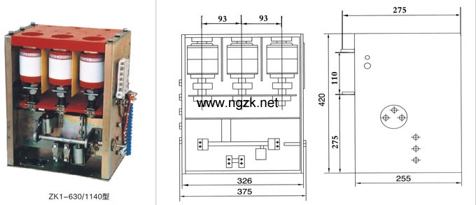 ZK1-630/1140交流低压真空断路器-ZK1-630 CKG3-630 CKG3-400-