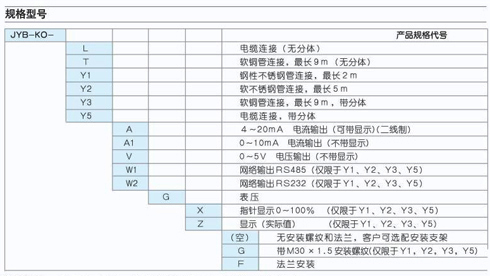 工控产品-液位变送器-JYB-KO-LAG