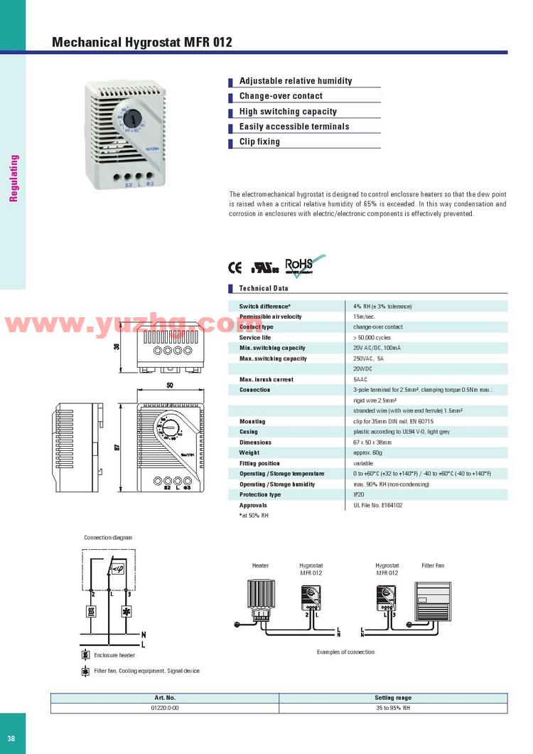 工控产品-可调式湿度控制器MFR012-MFR012