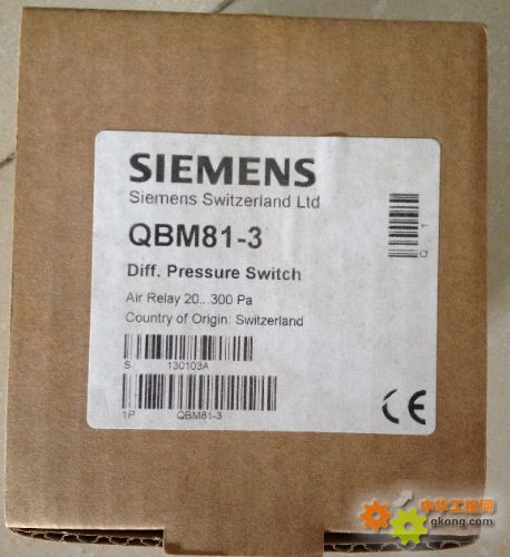 西门子压差开关QBM81-3-西门子 QBM81-3 压差开关-