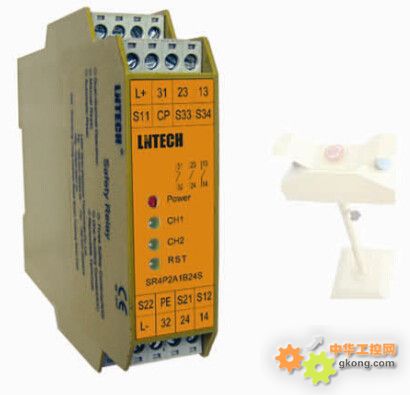 LNTECH安全继电器SR4P2A1B24S-安全控制器 双手按钮控制